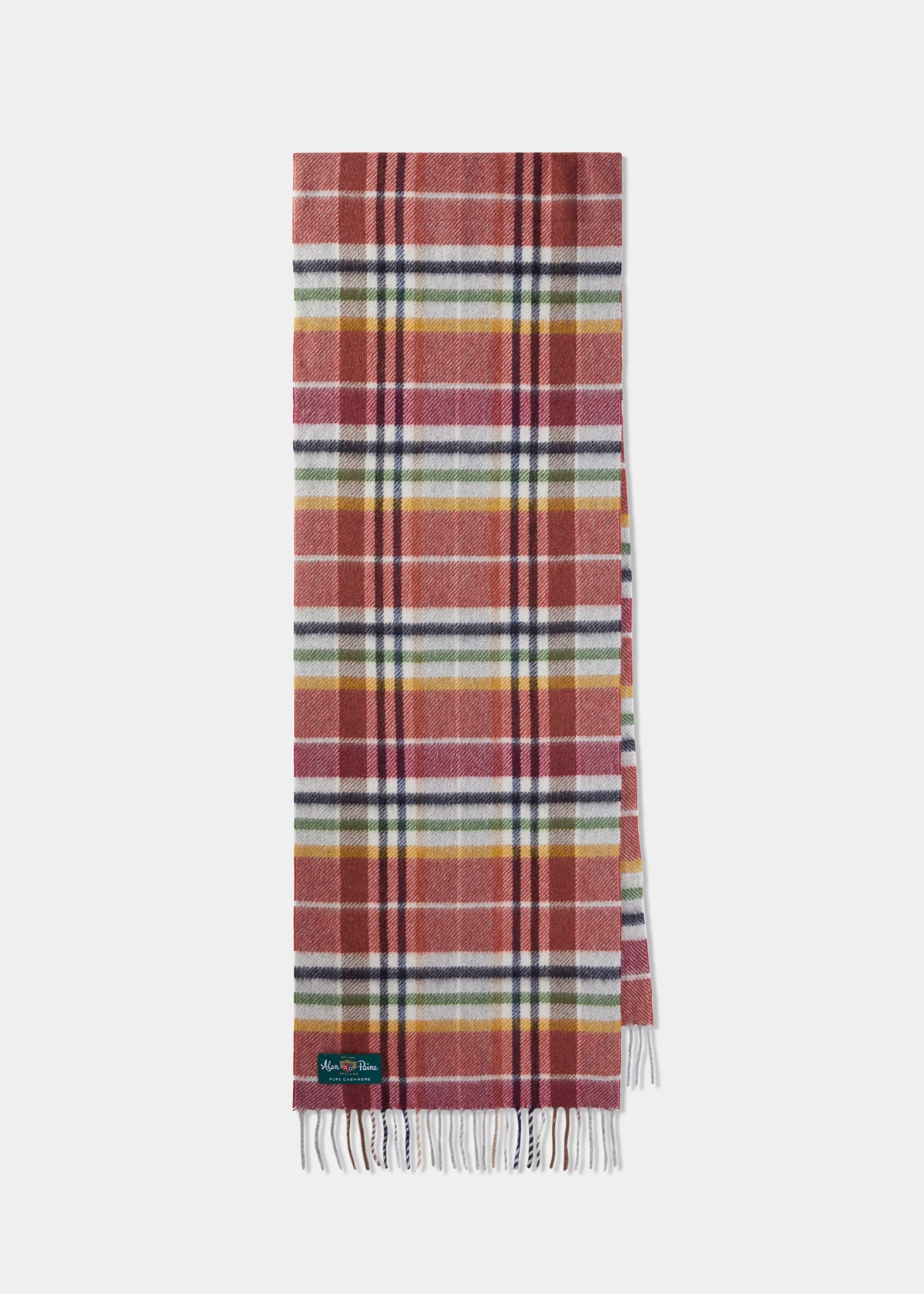 Helensburgh Tartan Check Scarf In Orange – Alan Paine USA